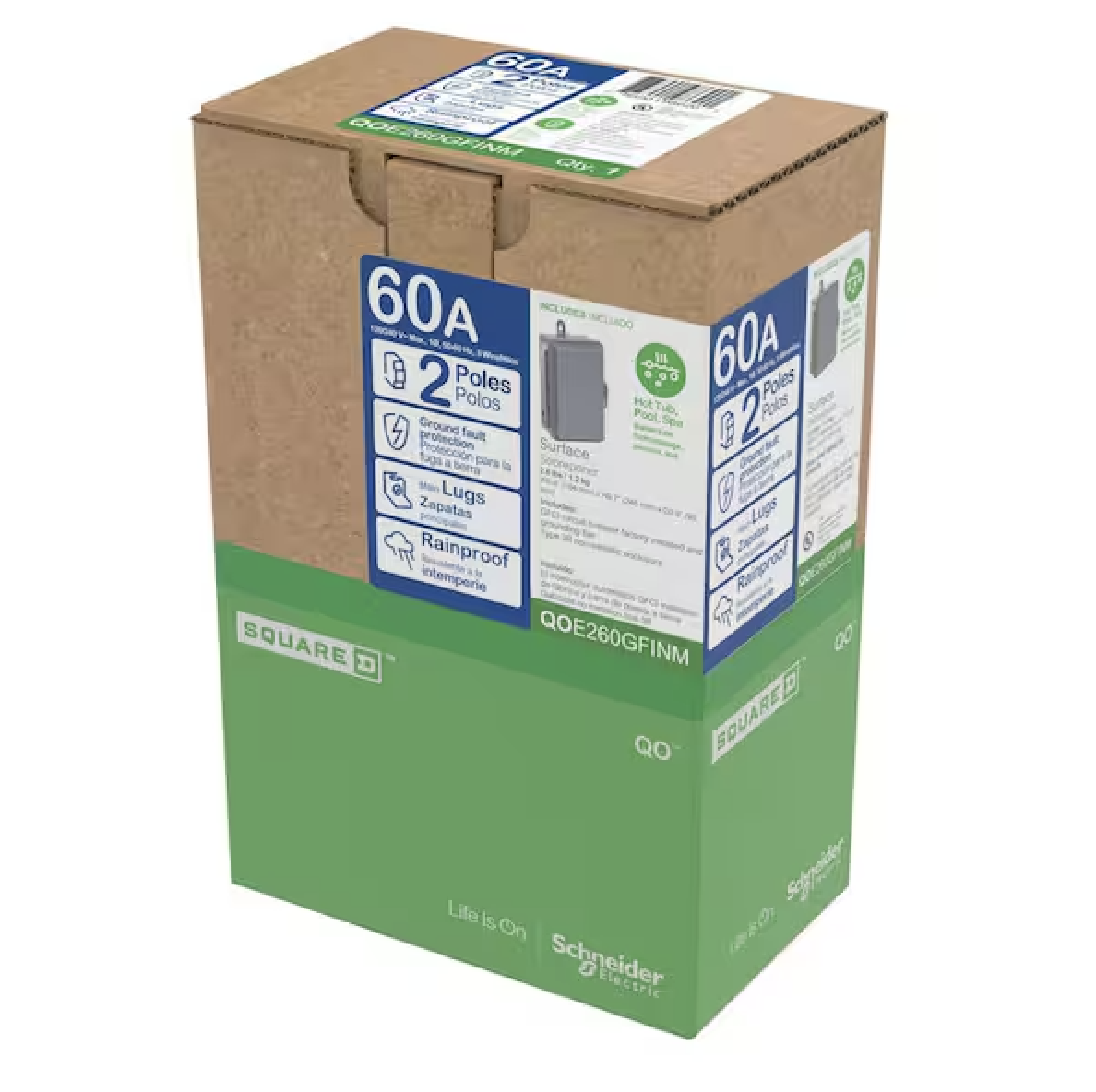 Square D 60A Spa Pack CQOE260GFINM-CSA- - EV Breakers